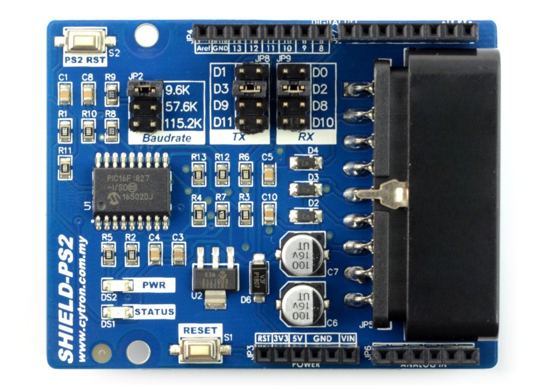 Cytron PS2 Shield s konektorem ovladače PS2 - Botland - obchod s robotikou