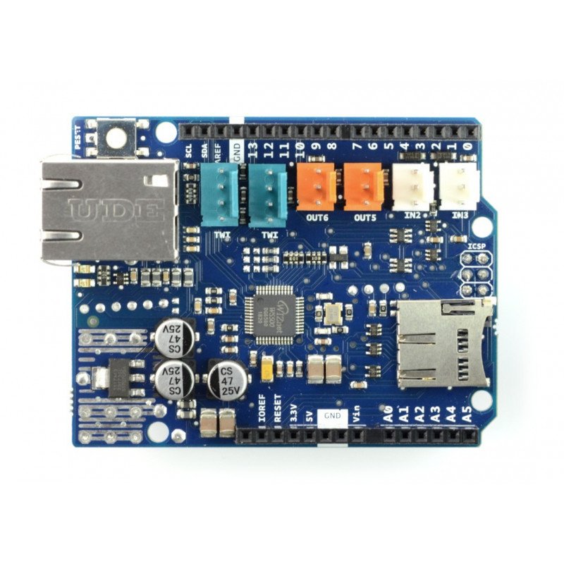 Arduino Ethernet Shield 2 se čtečkou karet microSD - A000024 Botland ...
