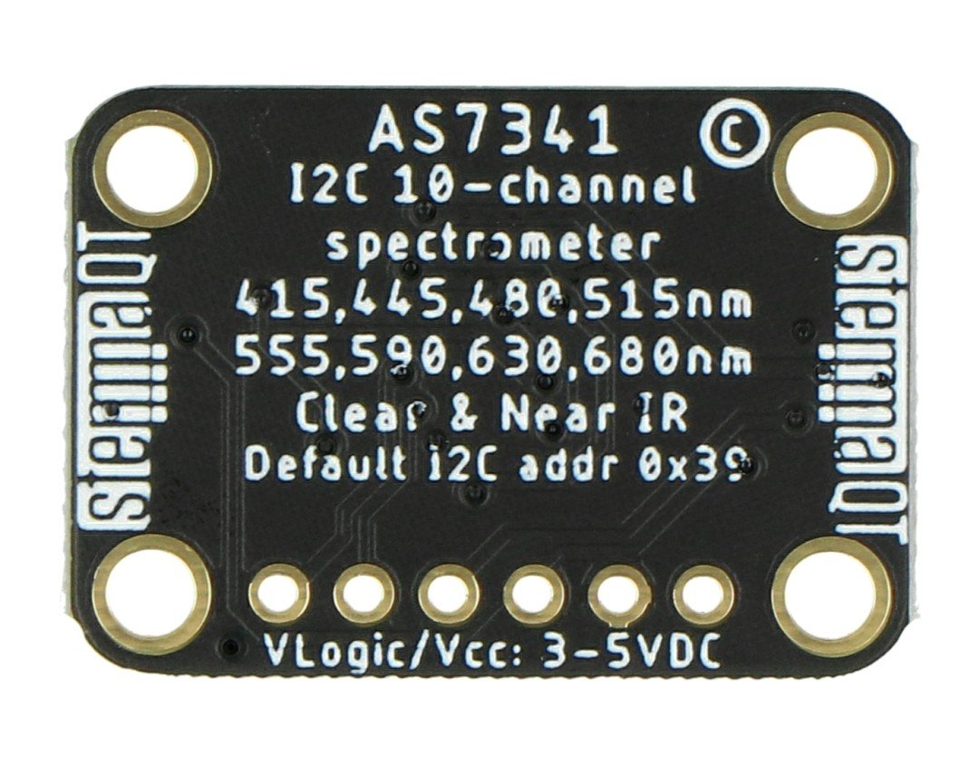 AS7341 - 10kanálový senzor viditelného světla / barevného spektra Qwiic / I2C - Adafruit 4698 ...